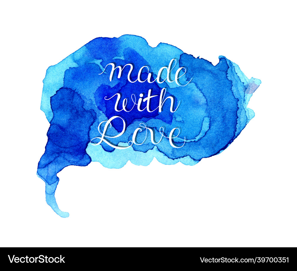 Watercolor of white text with shadow on a light Vector Image