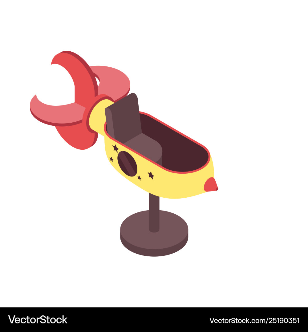 Yellow and red isometric kids vending machine Vector Image