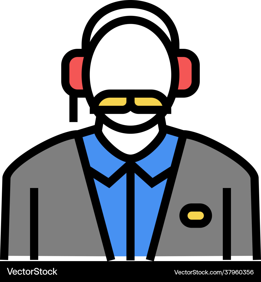 Air navigator flight school color icon Royalty Free Vector