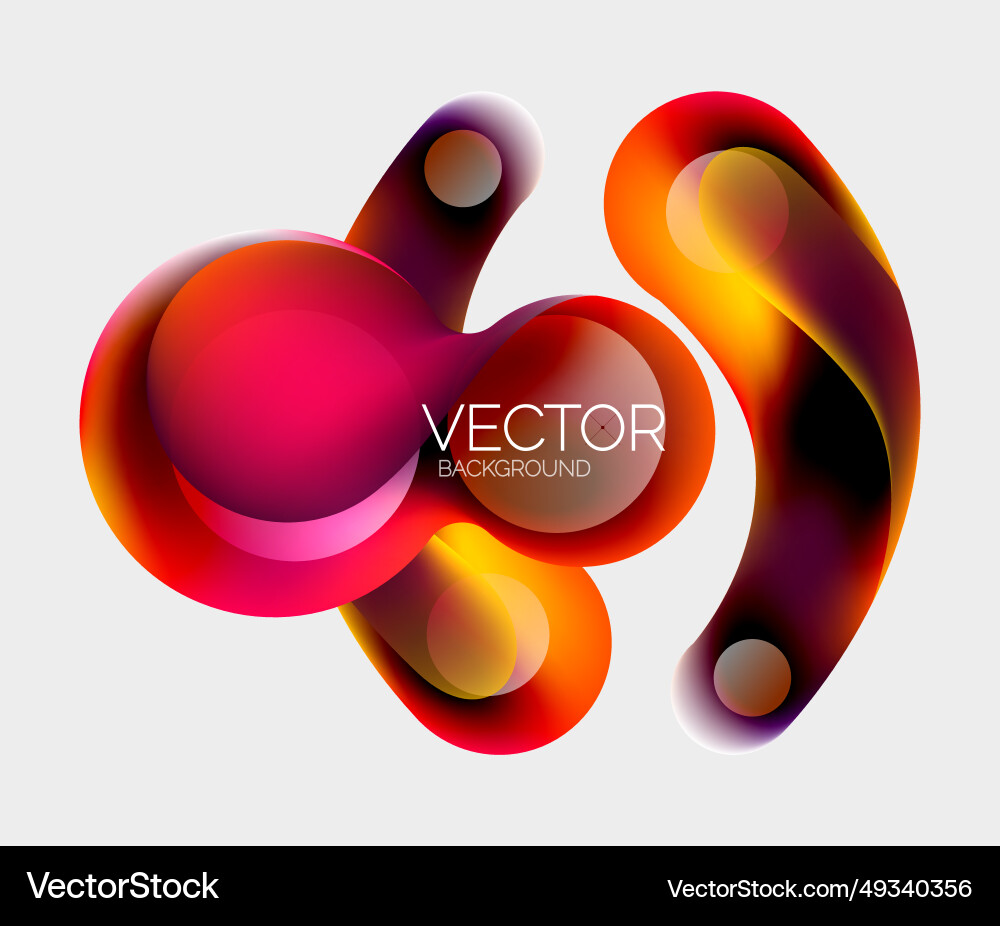 Beautiful flowing round shapes and circles Vector Image