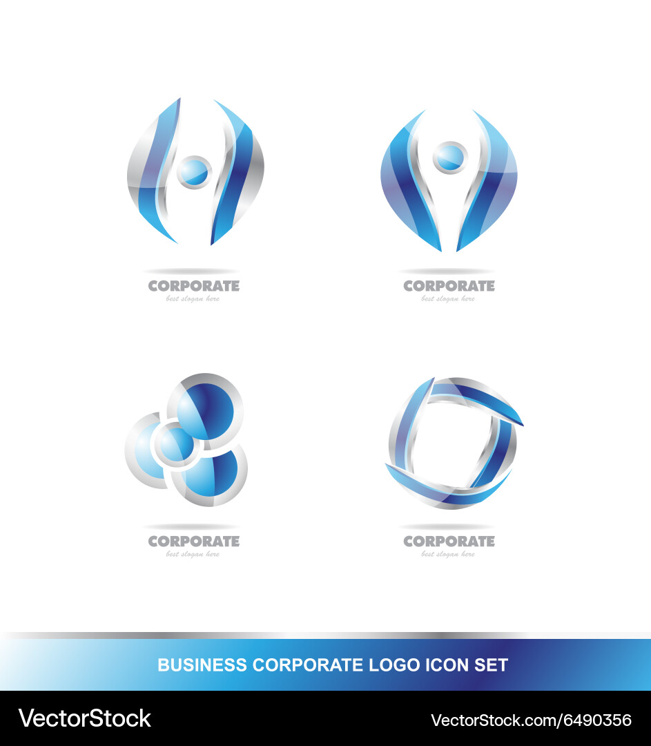 Business corporate logo icon set Royalty Free Vector Image