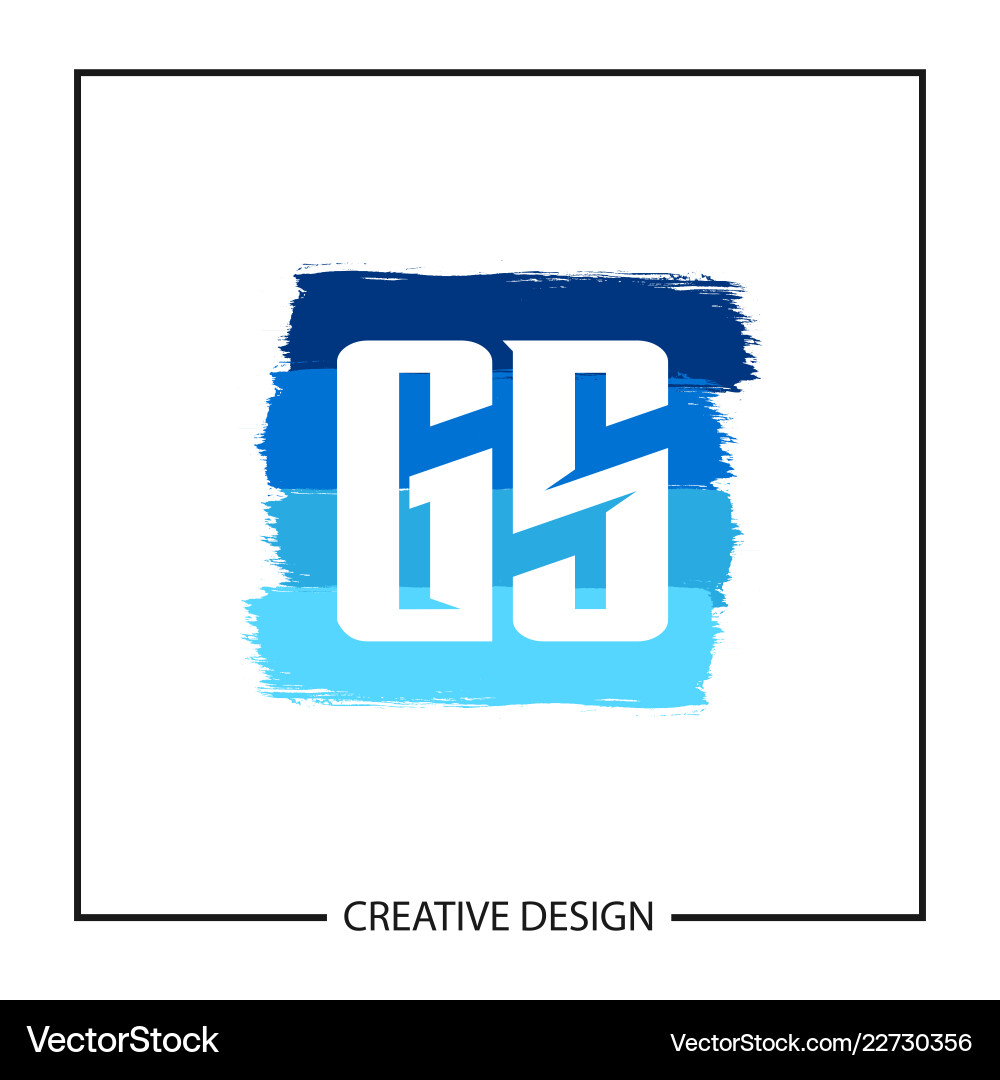 Initial letter gs logo template design Royalty Free Vector