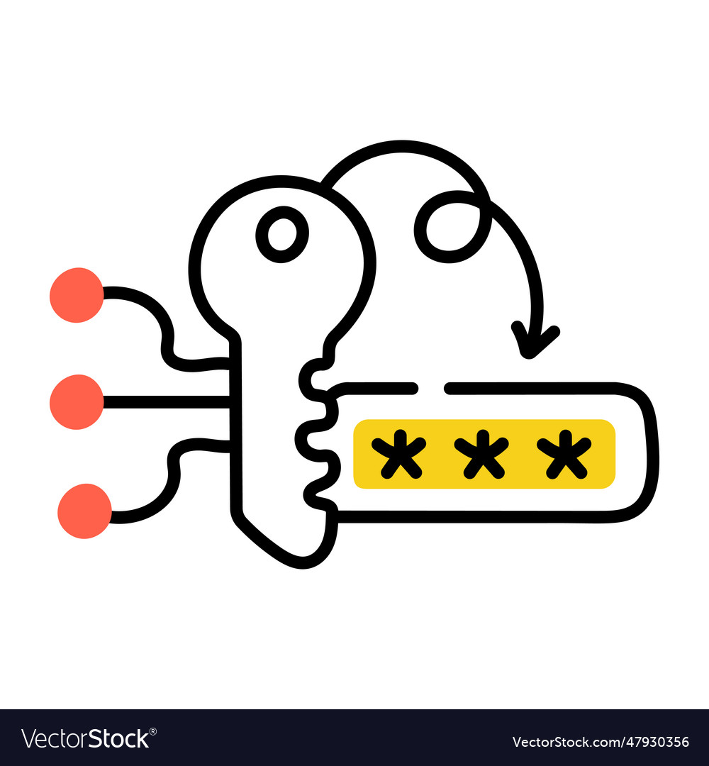 Key encryption Royalty Free Vector Image - VectorStock