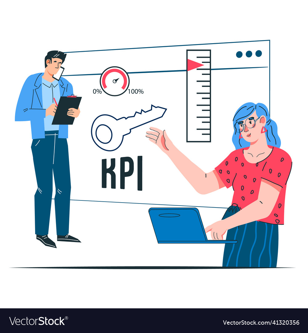 Kpi business concept or key performance indicator Vector Image