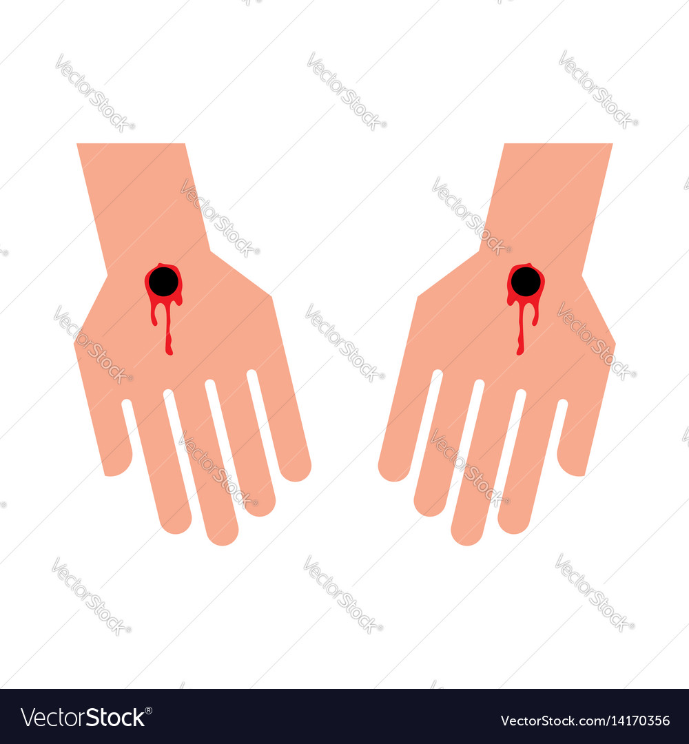 Pierced Hands Of Jesus Christ Royalty Free Vector Image