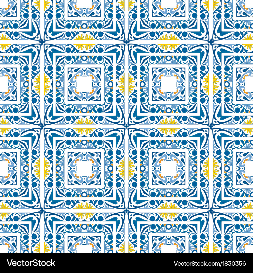 Portuguese tiles Royalty Free Vector Image - VectorStock