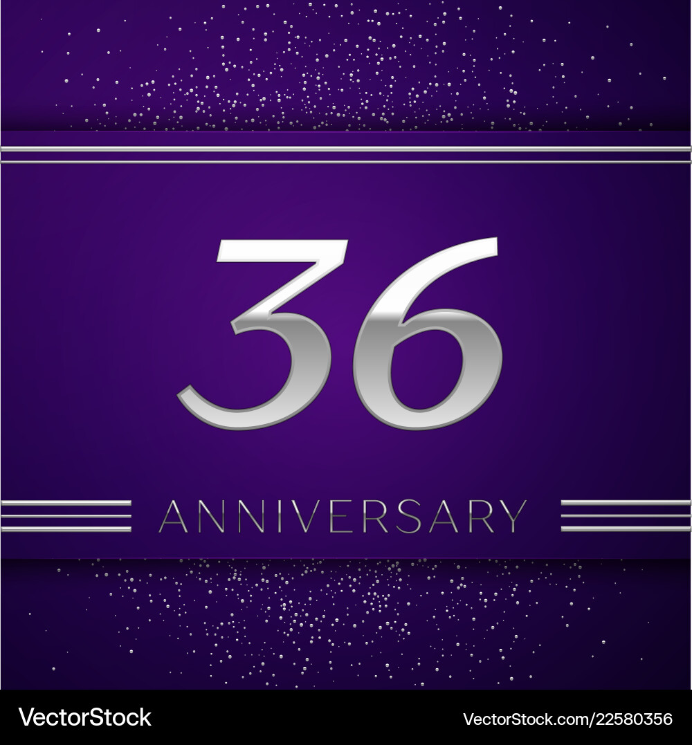 Thirty six years anniversary celebration design Vector Image