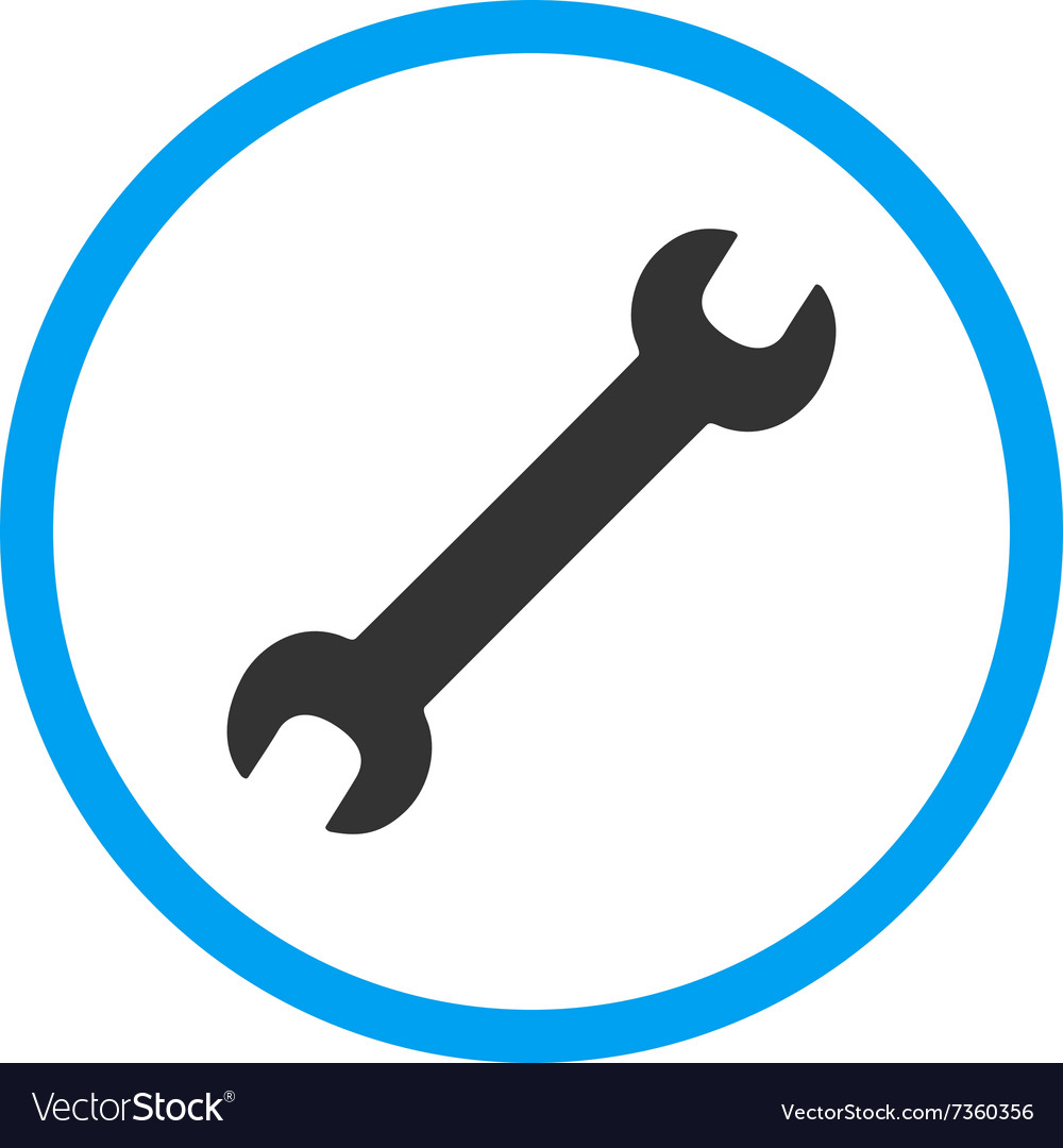Wrench rounded icon Royalty Free Vector Image - VectorStock