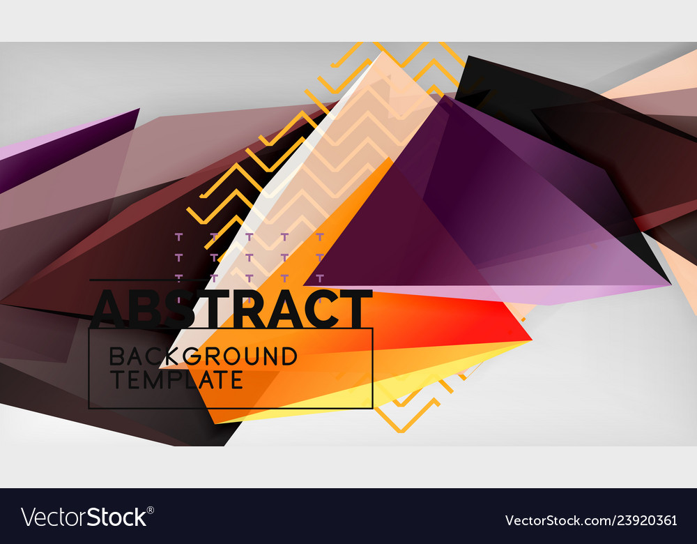 Abstract color triangles geometric background Vector Image