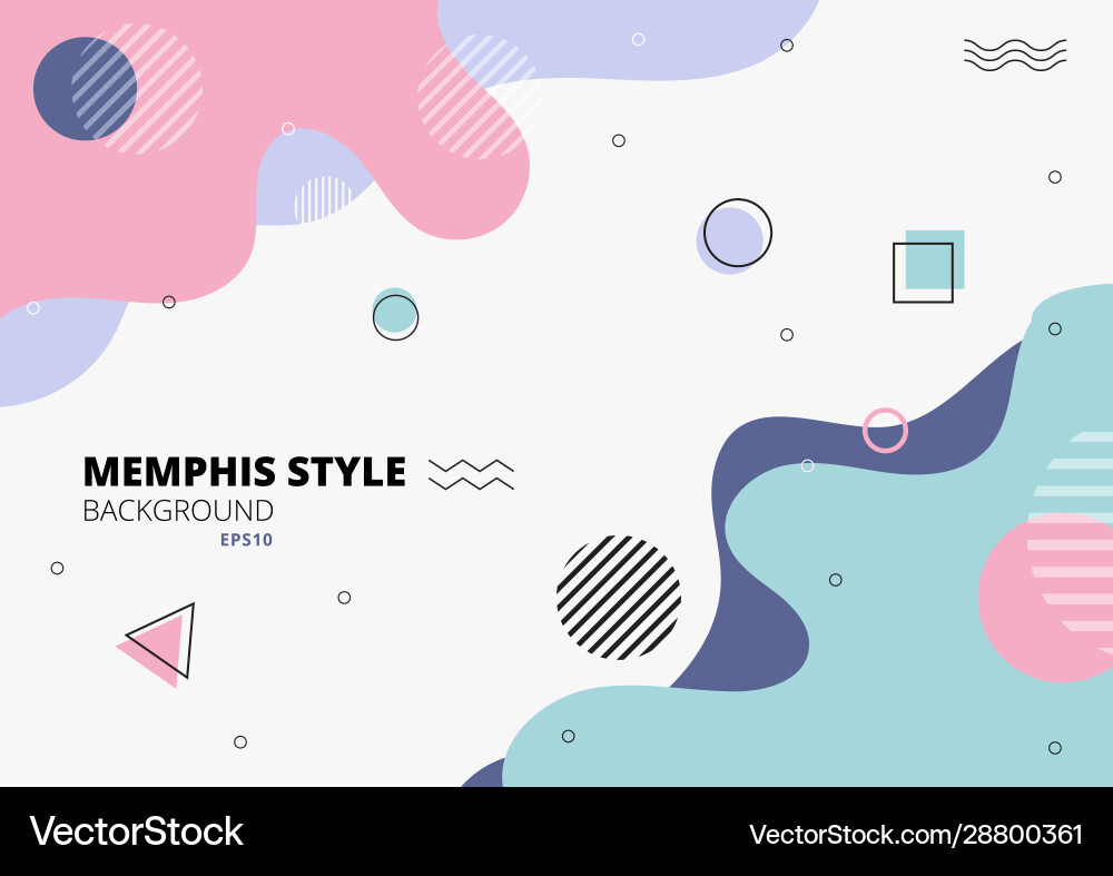 Abstract freeform shape geometric pastel color Vector Image