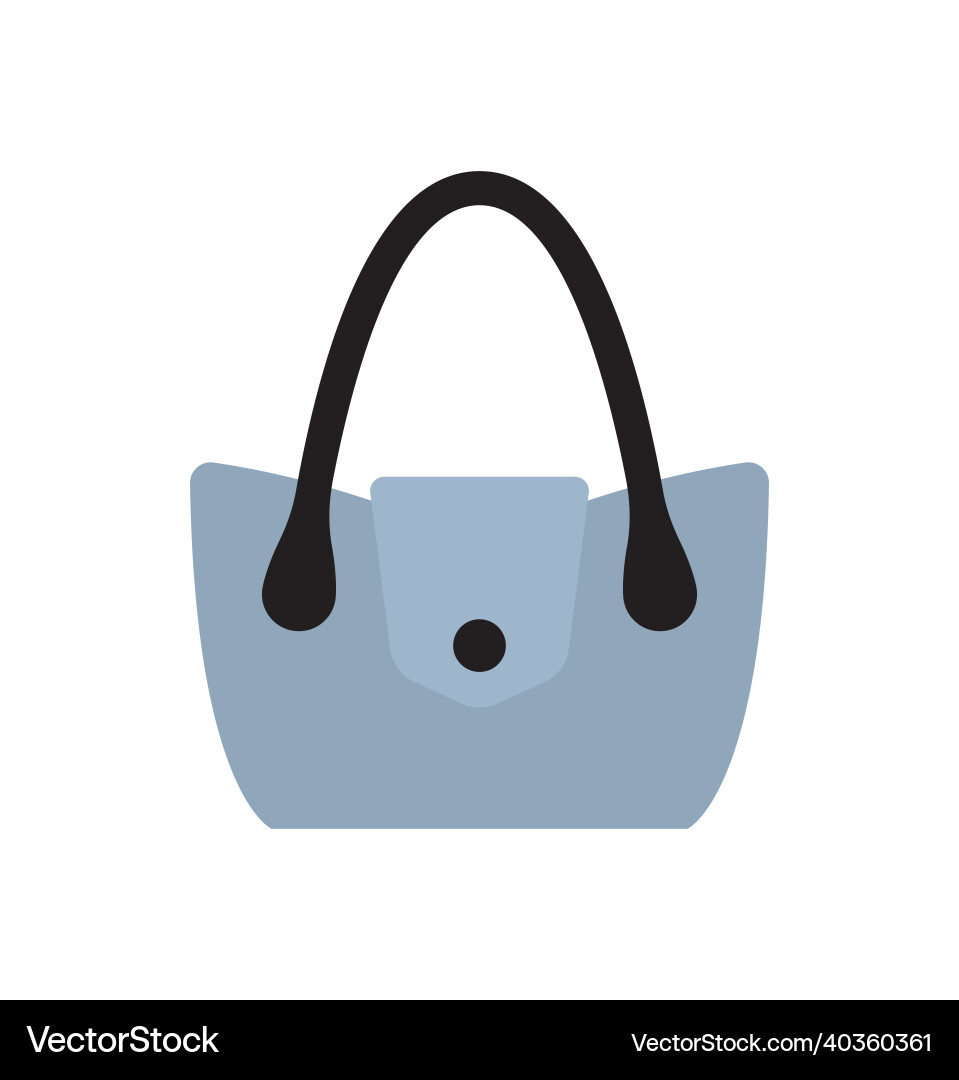 Brown women handbag with metal decorative element Vector Image
