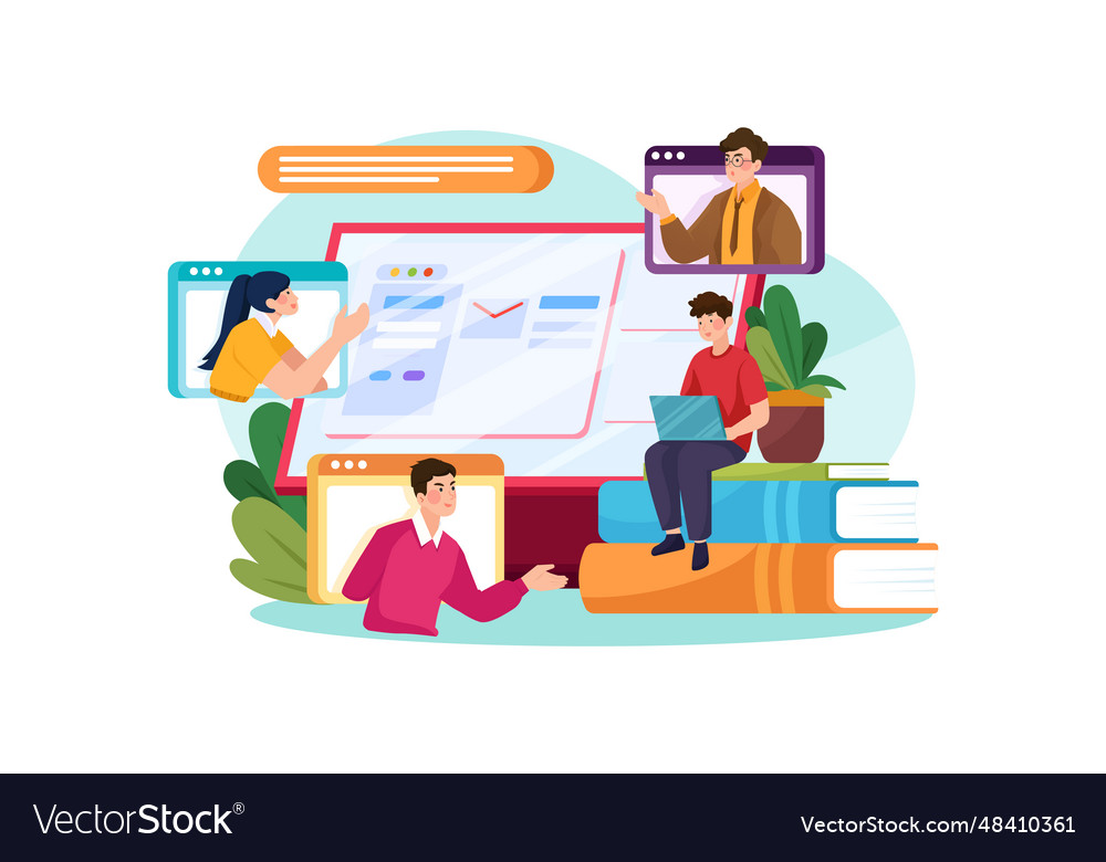 Digital e learning Royalty Free Vector Image - VectorStock