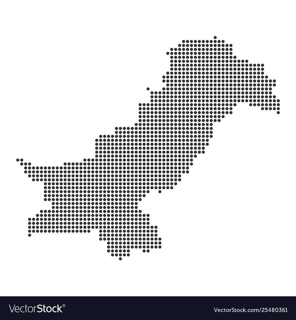 Map with dot Royalty Free Vector Image - VectorStock