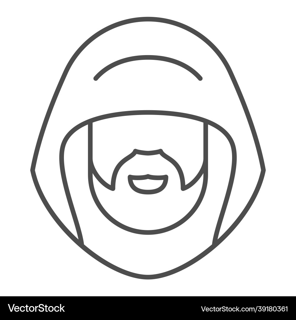 Obi wan kenobi thin line icon star wars concept Vector Image