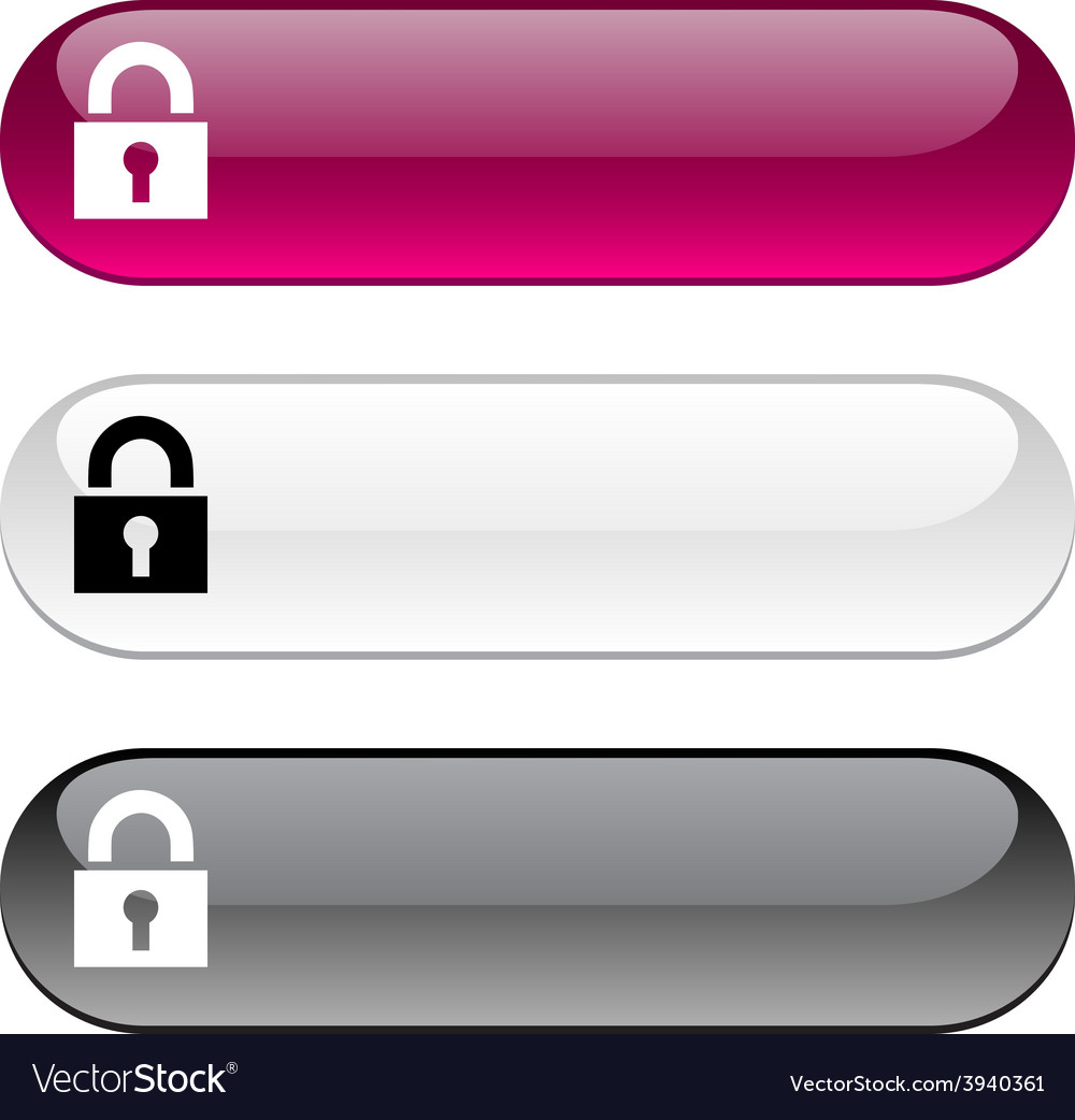 Padlock button Royalty Free Vector Image - VectorStock