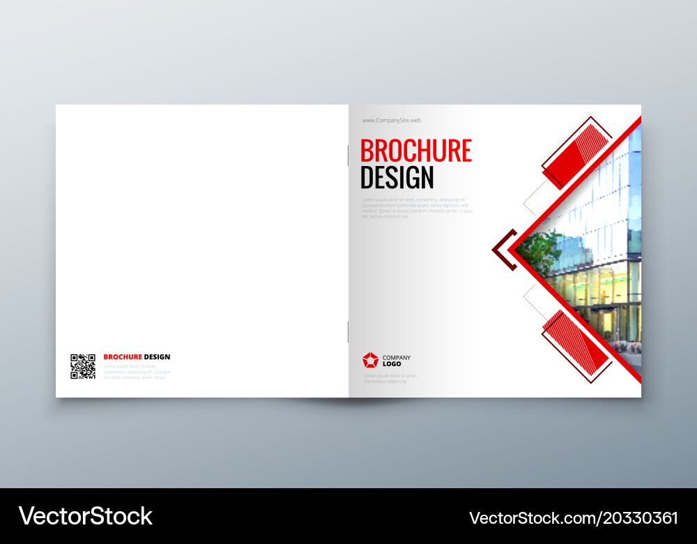 Square brochure design corporate business Vector Image