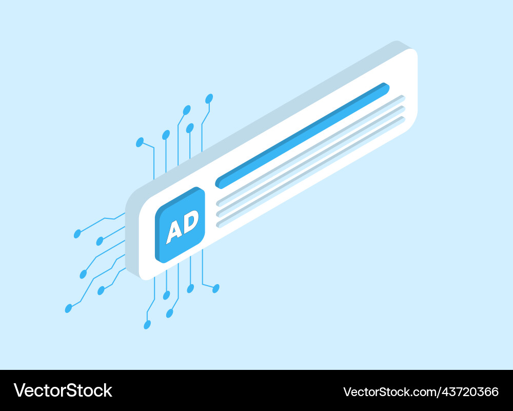 Ai in marketing and context ppc advertising Vector Image
