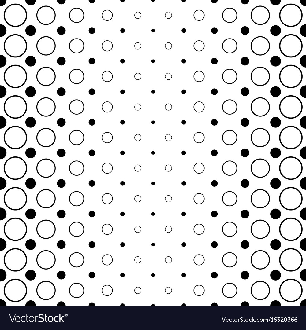 Black and white circle pattern - background Vector Image
