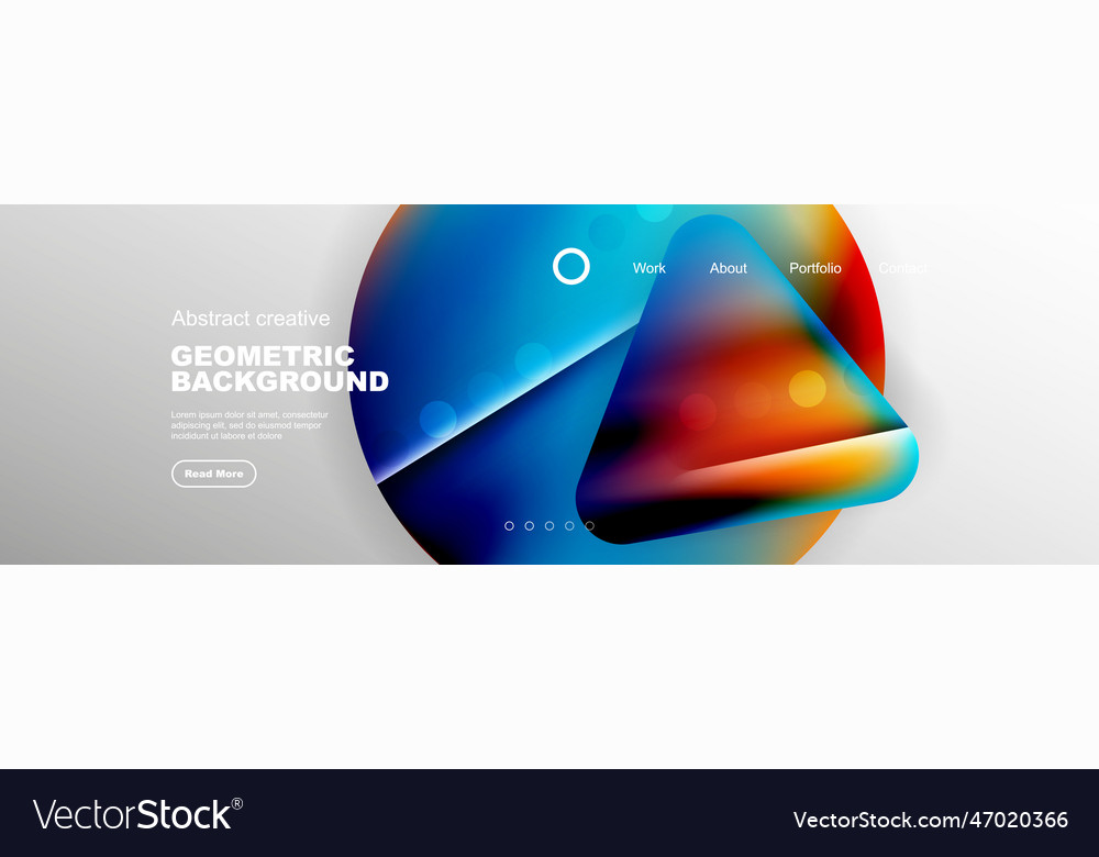 Bright glossy overlapping geometric shapes Vector Image