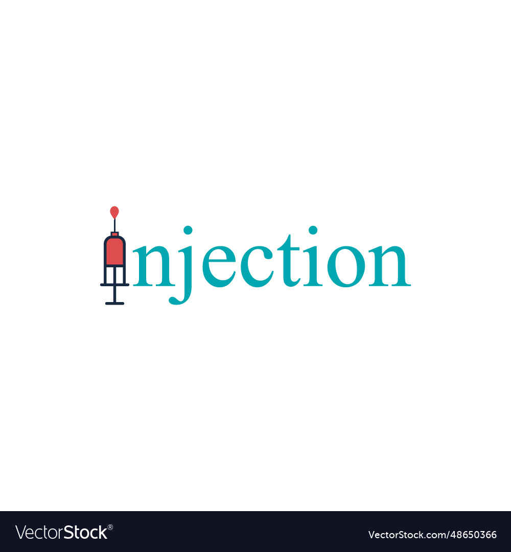 Injection logo Royalty Free Vector Image - VectorStock