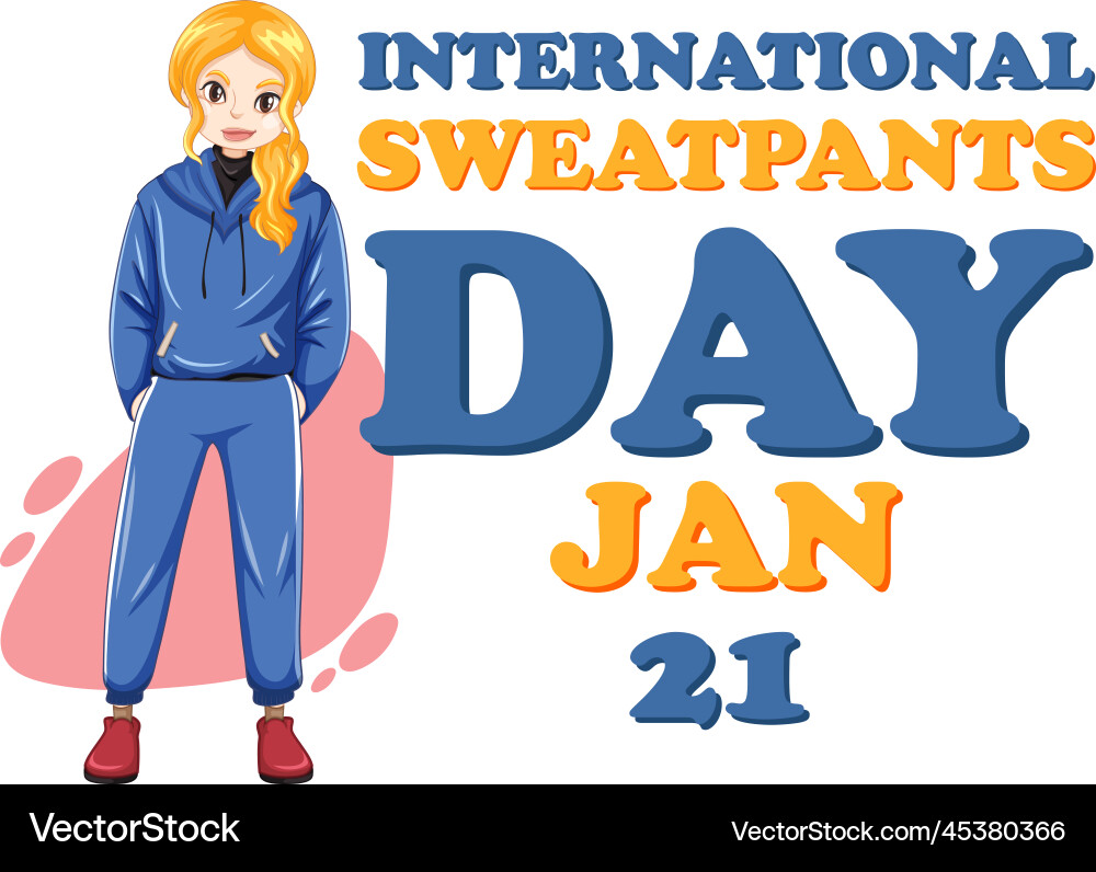 International sweatpants day banner design Vector Image