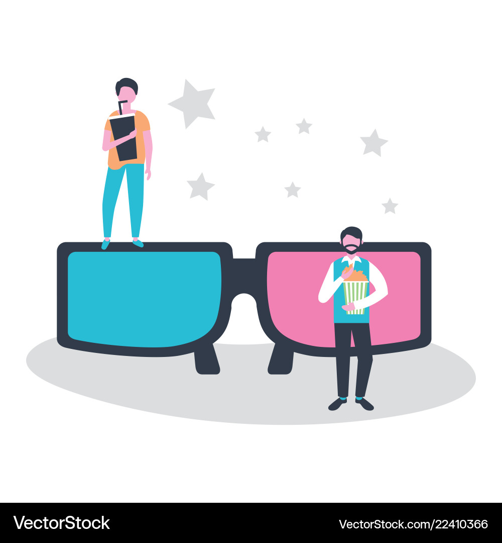 Movie people production Royalty Free Vector Image