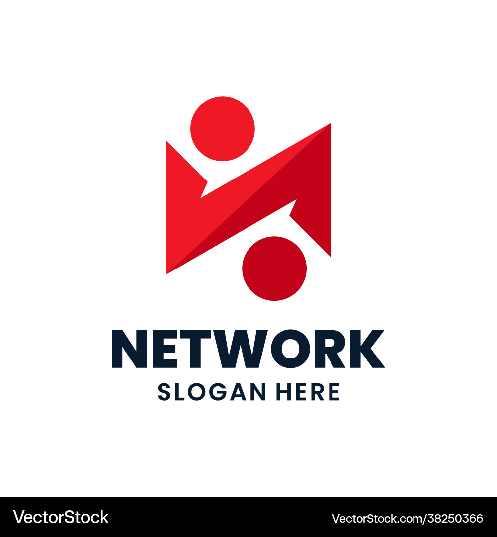 Partnership logo template design letter n success Vector Image