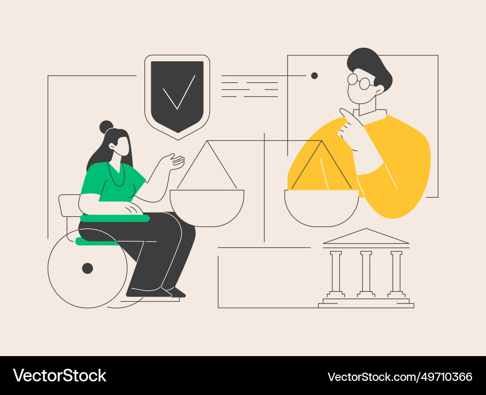 Personal injury lawyer abstract concept Royalty Free Vector