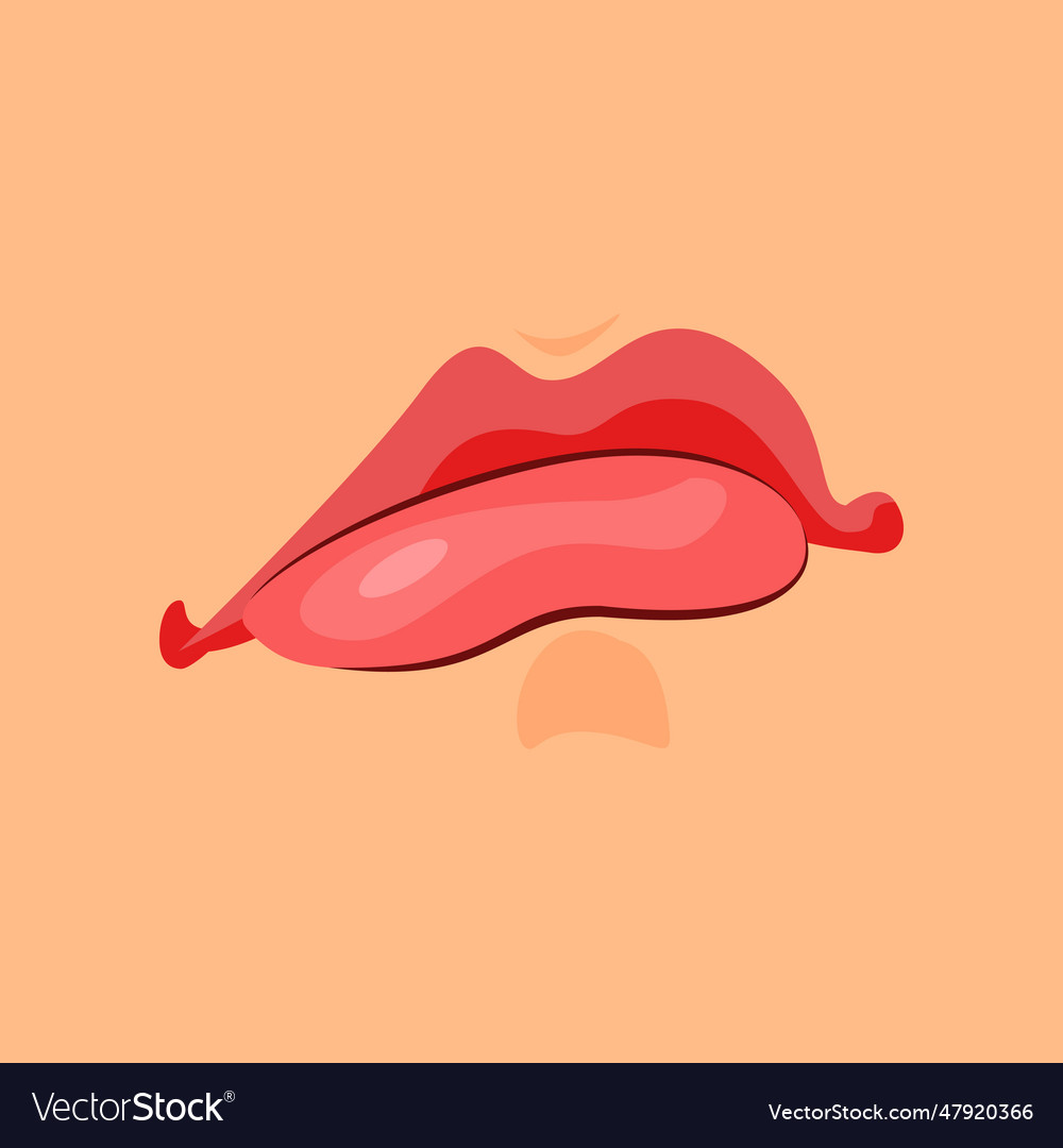 Pursed lips Royalty Free Vector Image - VectorStock