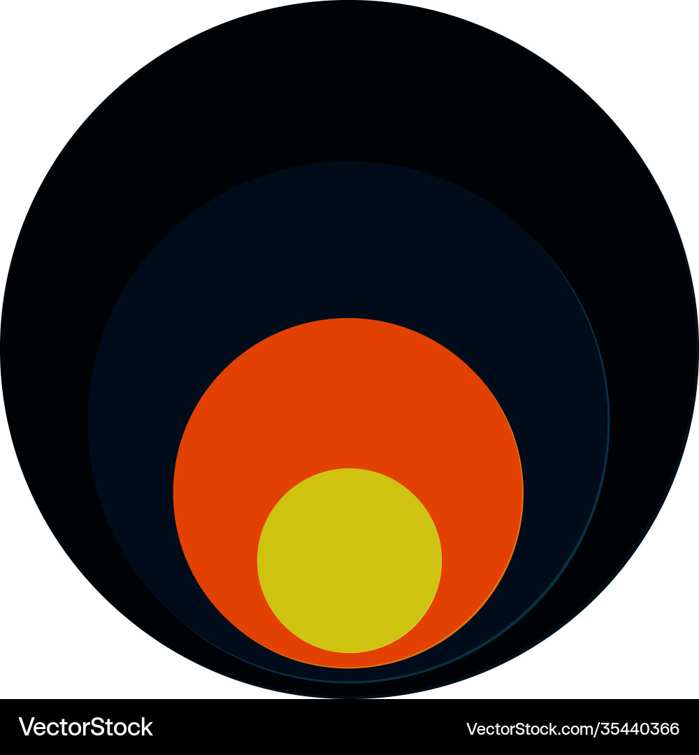 Round palette four colors on a white Royalty Free Vector