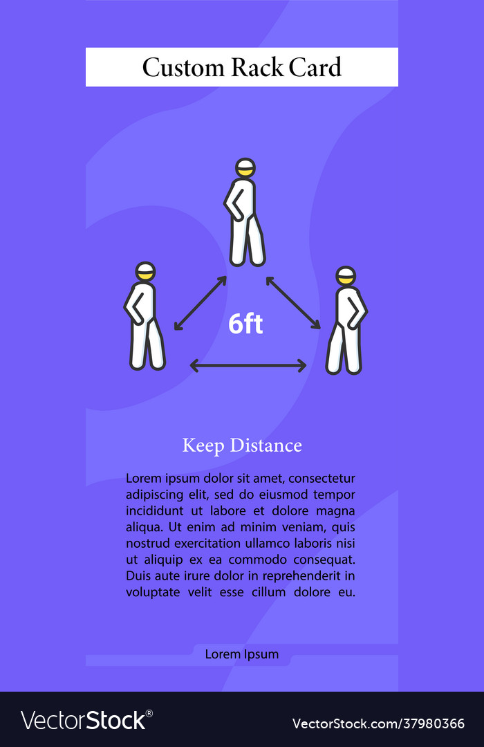 Social distance flyer template Royalty Free Vector Image