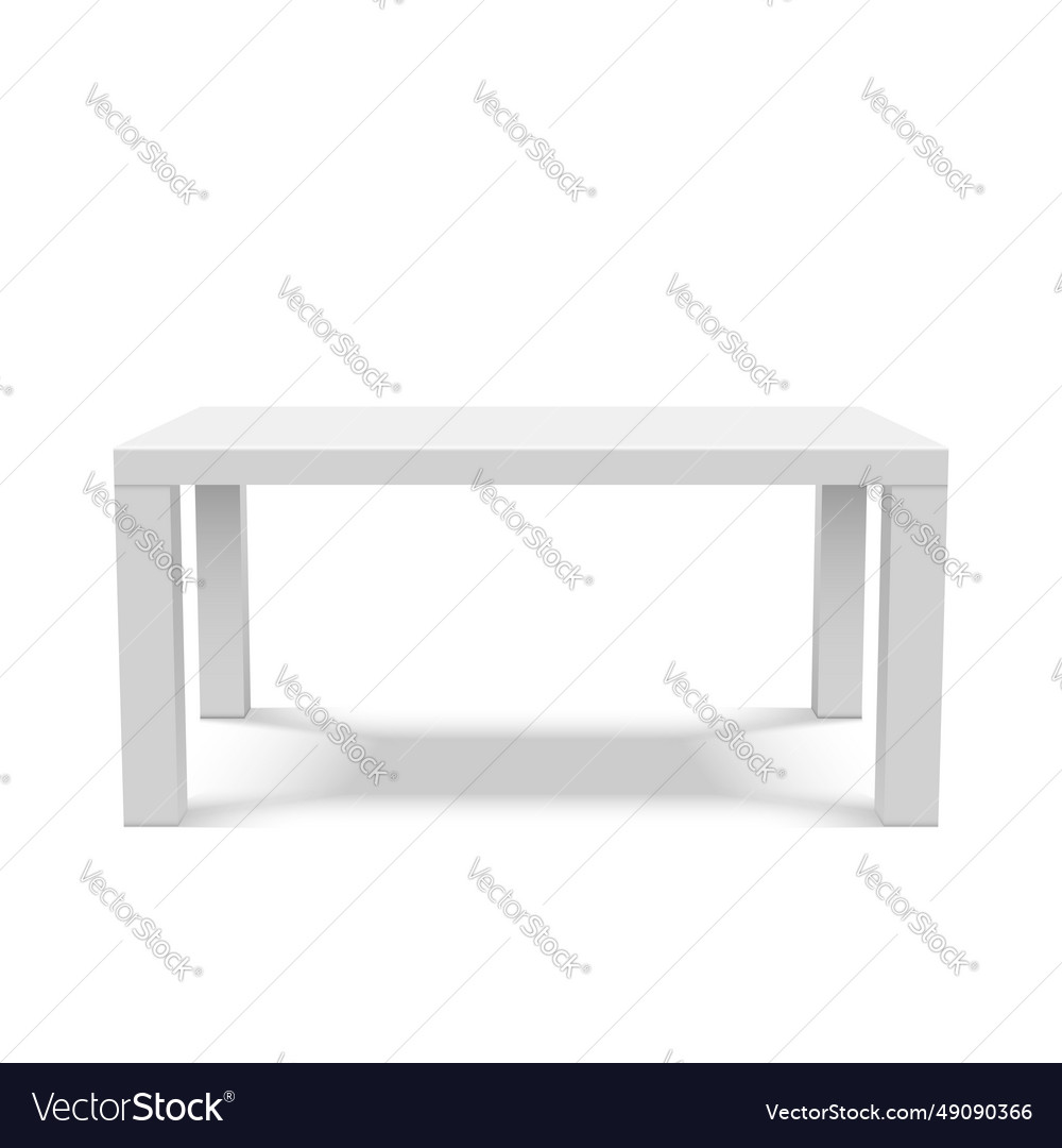 White table Royalty Free Vector Image - VectorStock