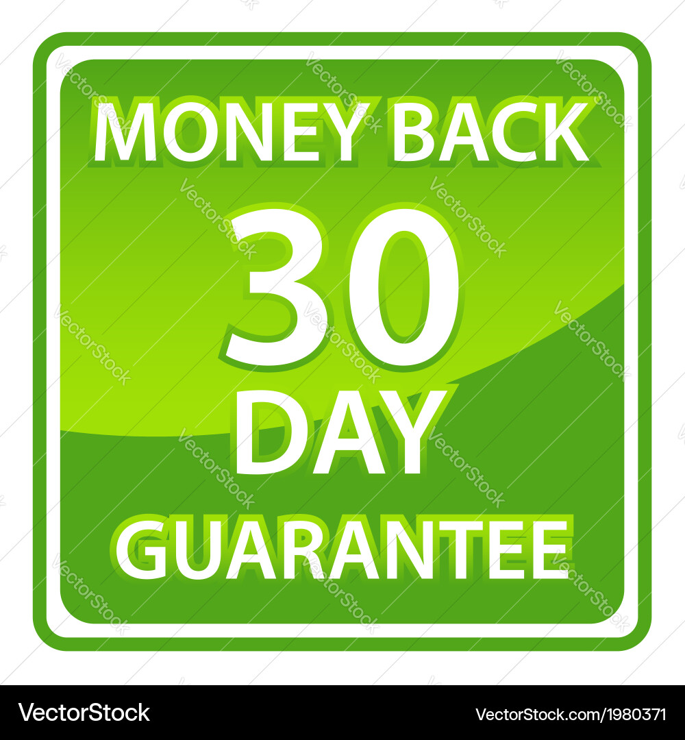 30 days money back guarantee Royalty Free Vector Image