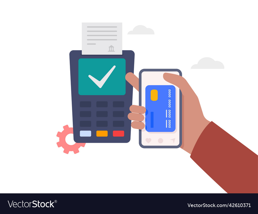 Contactless payment near field communication Vector Image