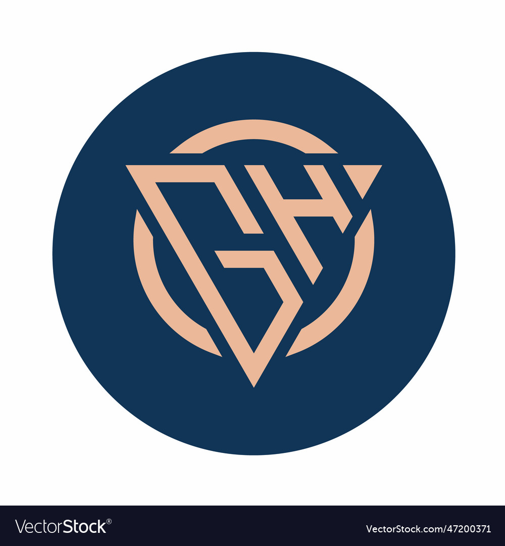 Creative simple initial monogram gh logo designs Vector Image