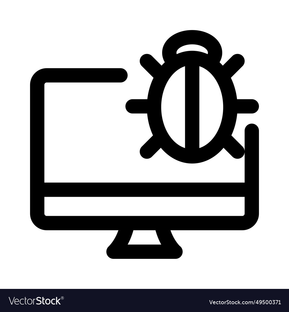Error or software problem within desktop system Vector Image