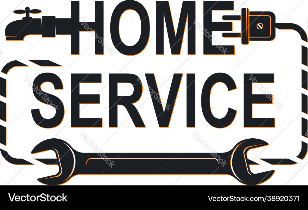 House service symbol for handyman Royalty Free Vector Image