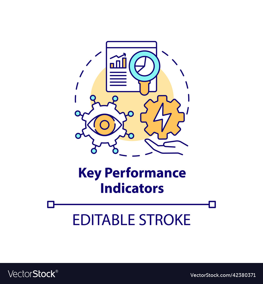Key performance indicators concept icon Royalty Free Vector