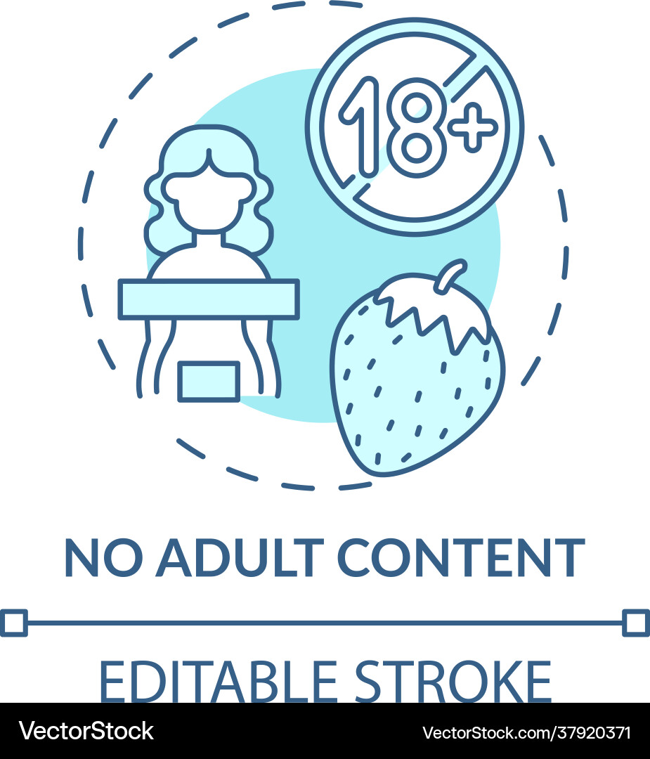 No adult content concept icon Royalty Free Vector Image