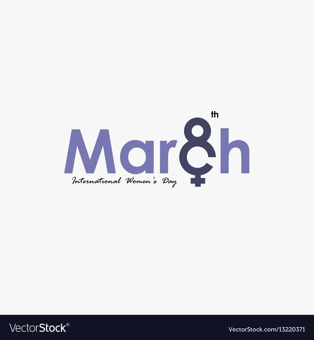 Pink march typographical design elements Vector Image