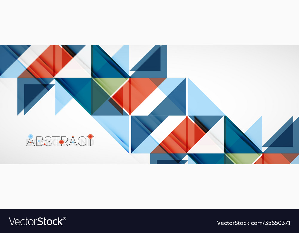Set triangle geometric backgrounds Royalty Free Vector Image