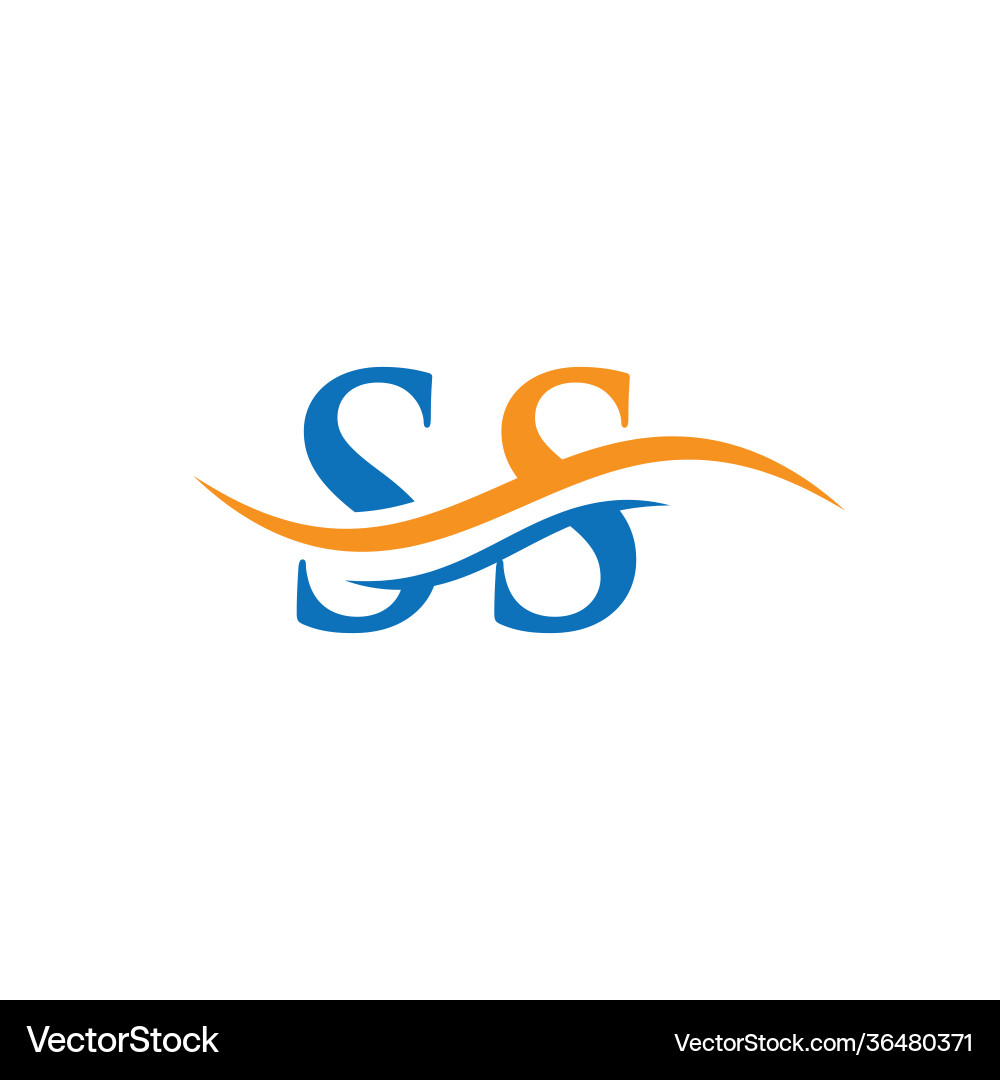 Ss logo design ss linked logo for business and Vector Image