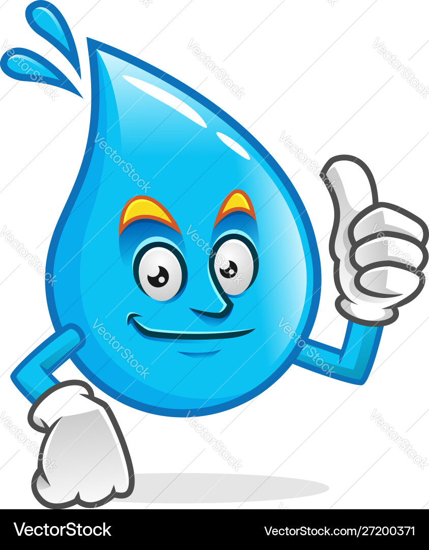 Water character design or mascot perfect Vector Image