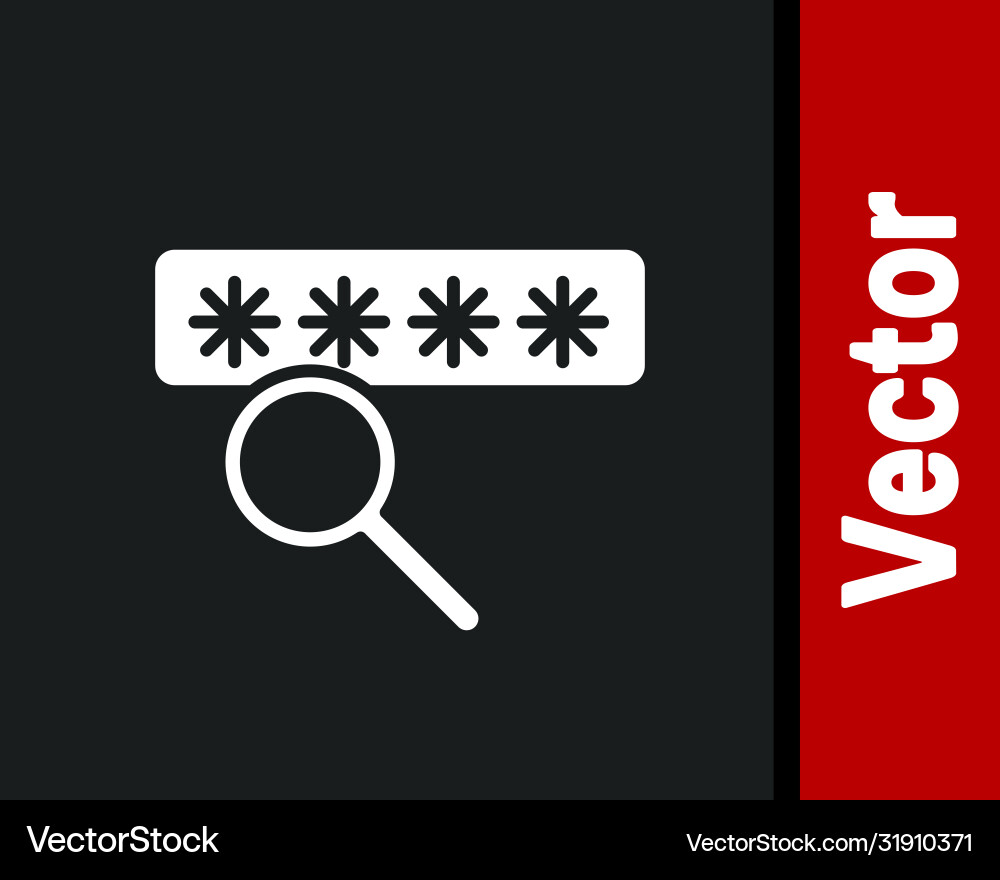 White password protection and safety access icon Vector Image