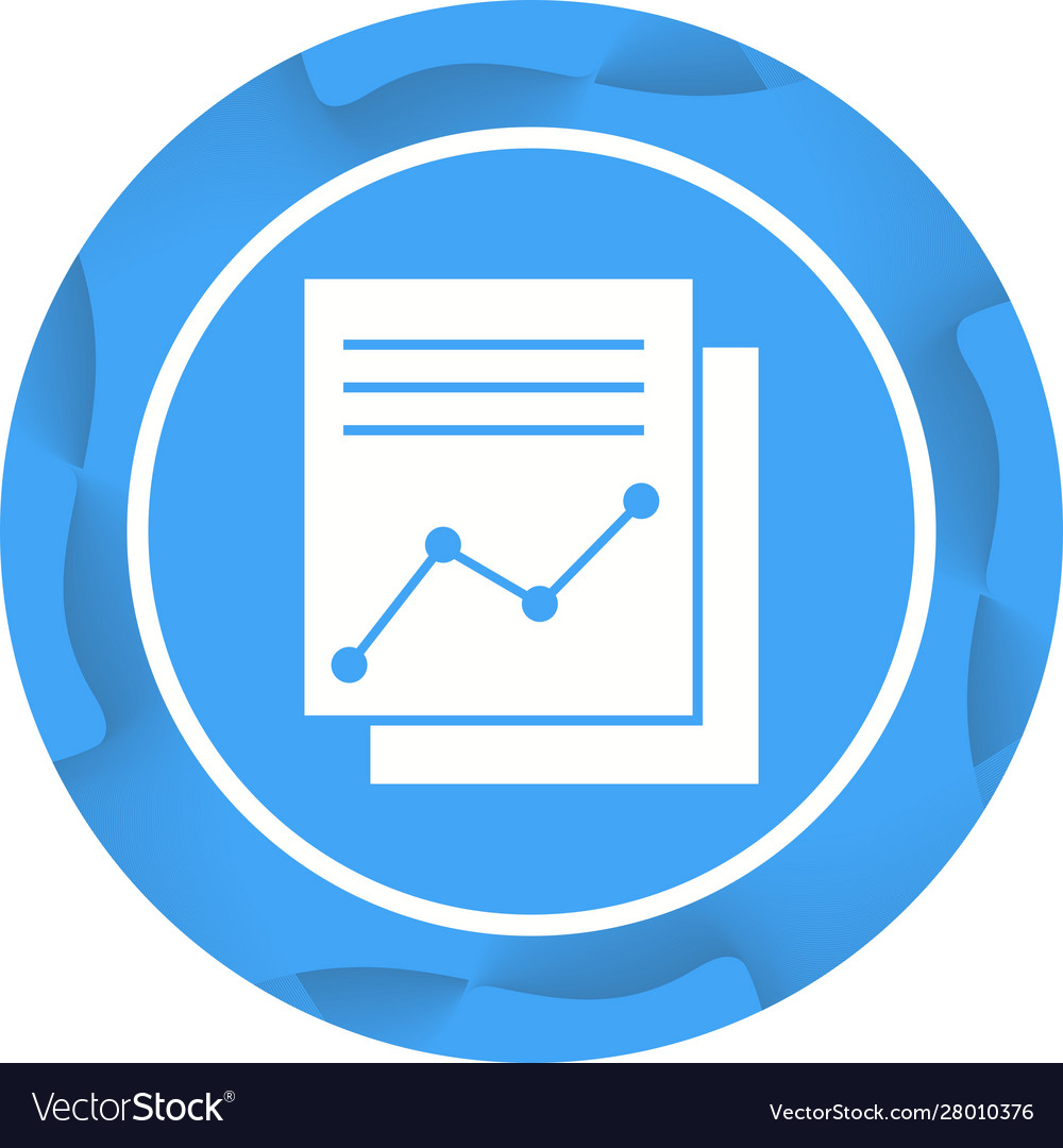 Beautiful graph report glyph icon Royalty Free Vector Image