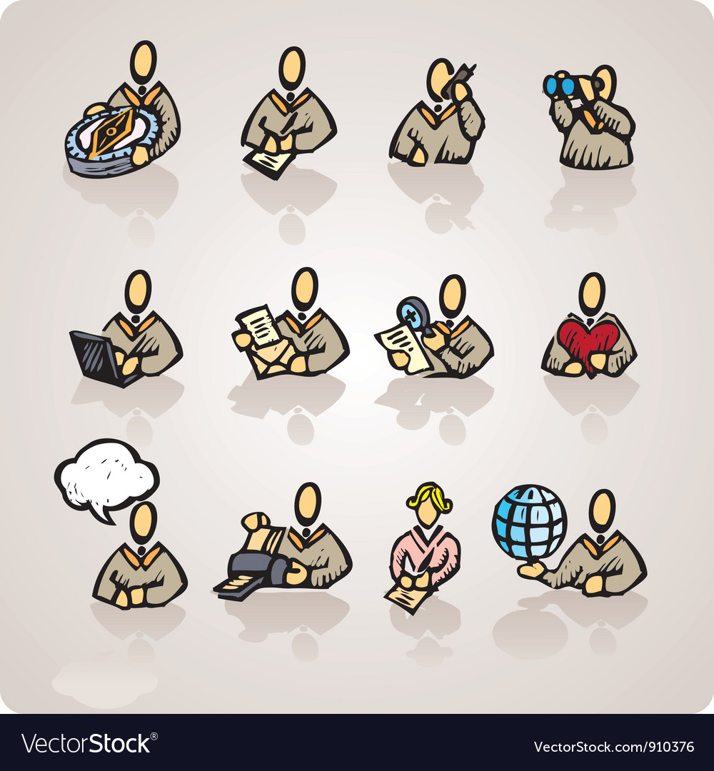 Rude users set Royalty Free Vector Image - VectorStock