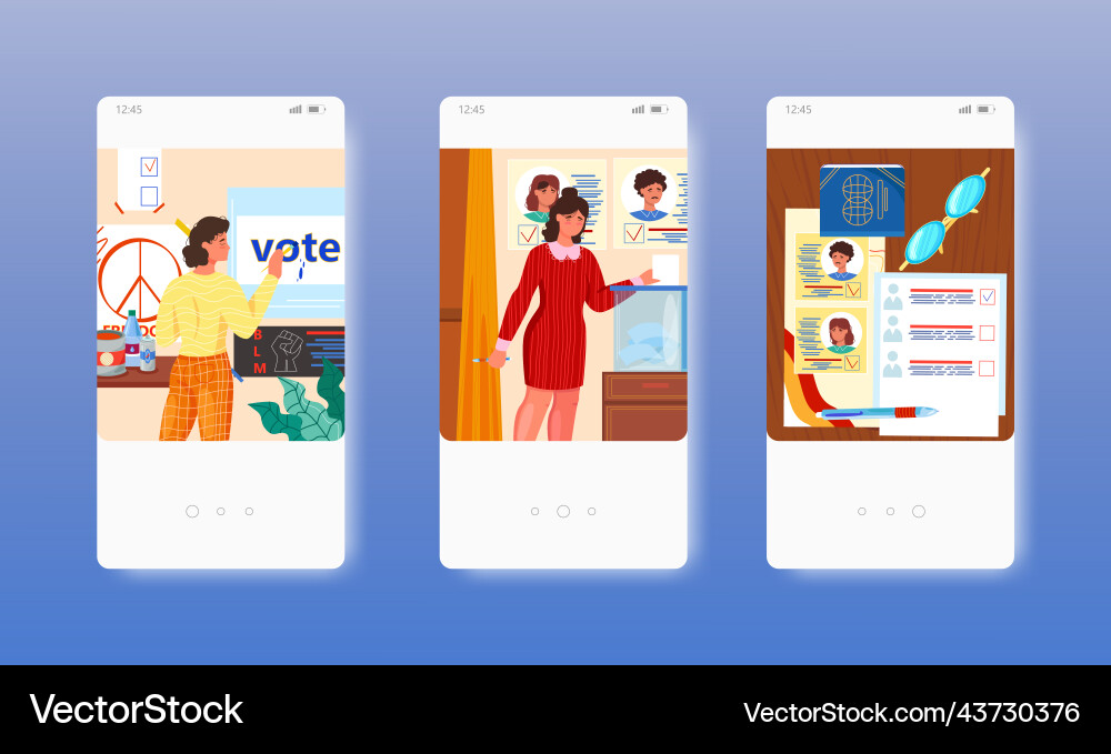 Voting election campaign polling day voter Vector Image