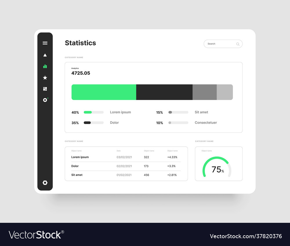 Wireframes screens dashboard ui and ux kit design Vector Image