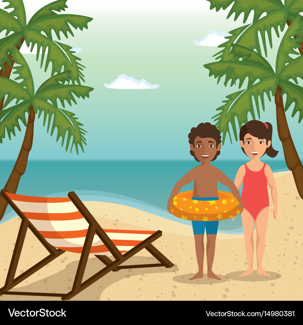 Beach vacation design Royalty Free Vector Image