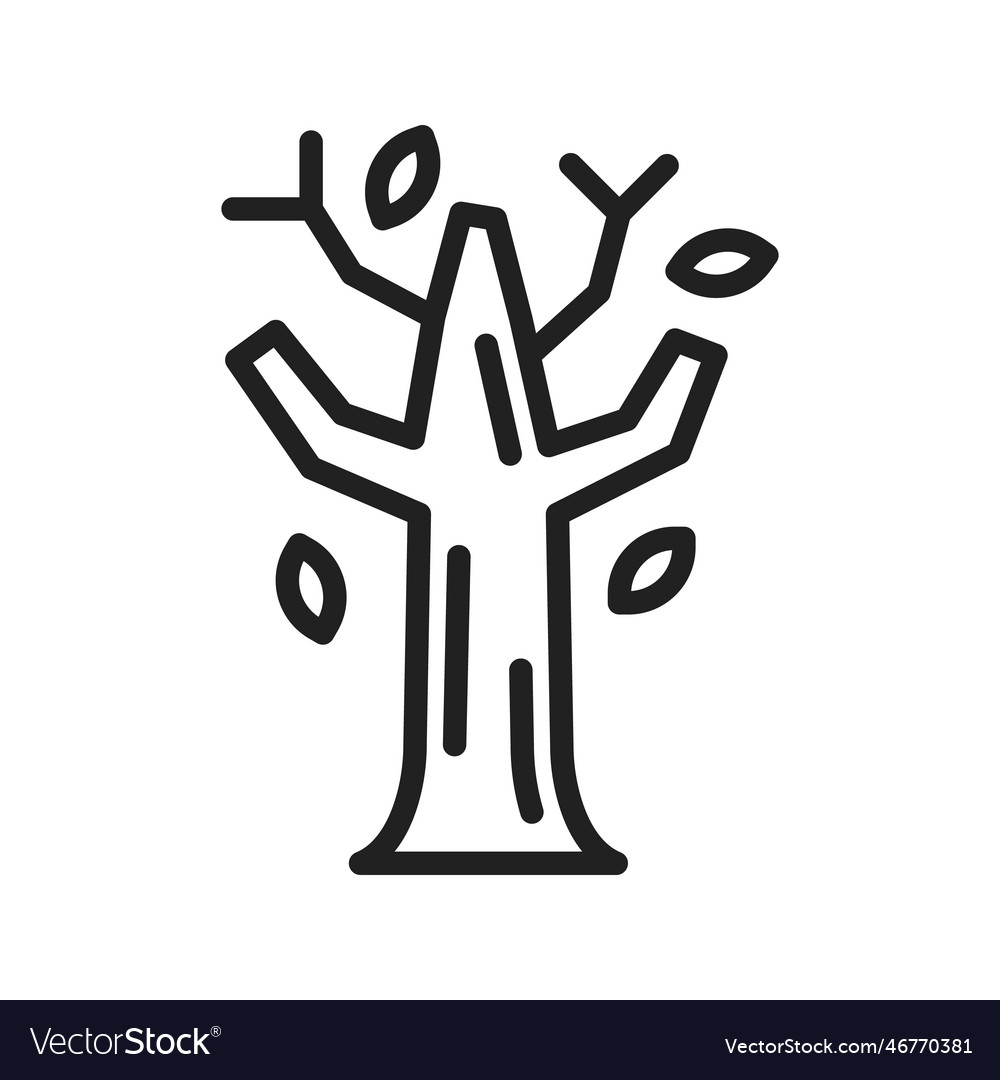 Deciduous tree icon image suitable Royalty Free Vector Image